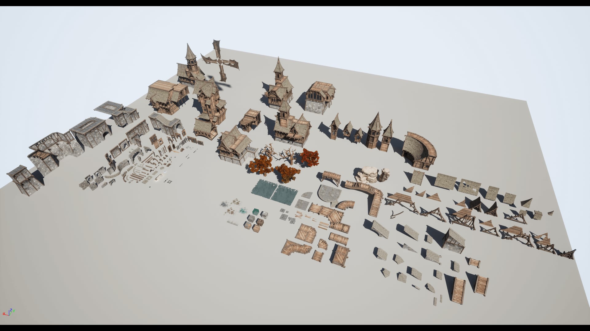 Wooden Town in Props - UE Marketplace