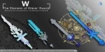 在武器创建的Low Poly Element Sword - 虚幻引擎商城
