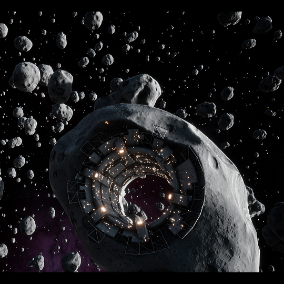 Asteroid Field with Asteroid Stations Pack