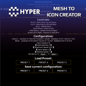 Hyper Mesh to Icon Creator V2
